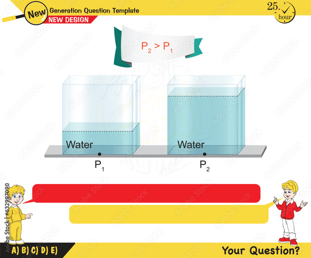 Physics, pressure and lifting force, archimedes principle, pressure of ...