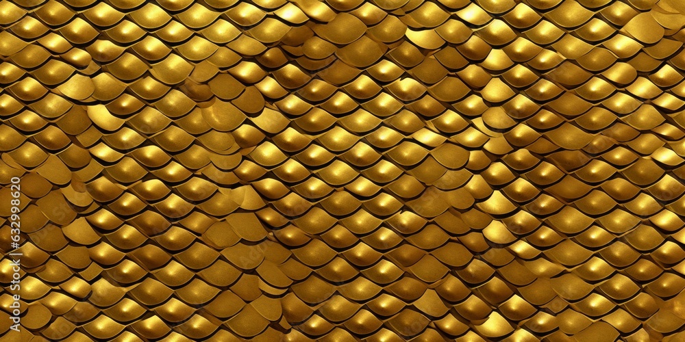Seamless gold snake or dragon scales background pattern. Golden ...