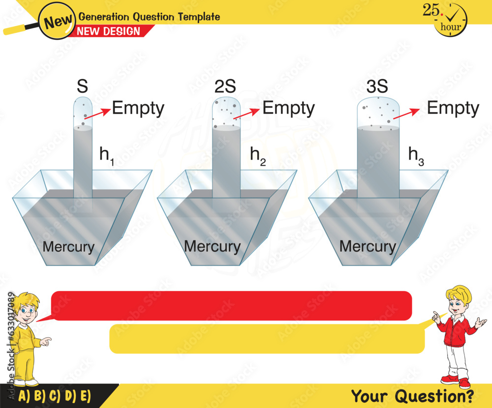 Vector de Stock Physics, pressure and lifting force, archimedes ...
