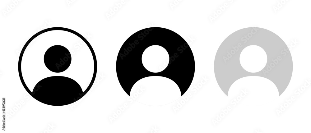 Avatar account icon vector. Default social media profile photo symbol ...