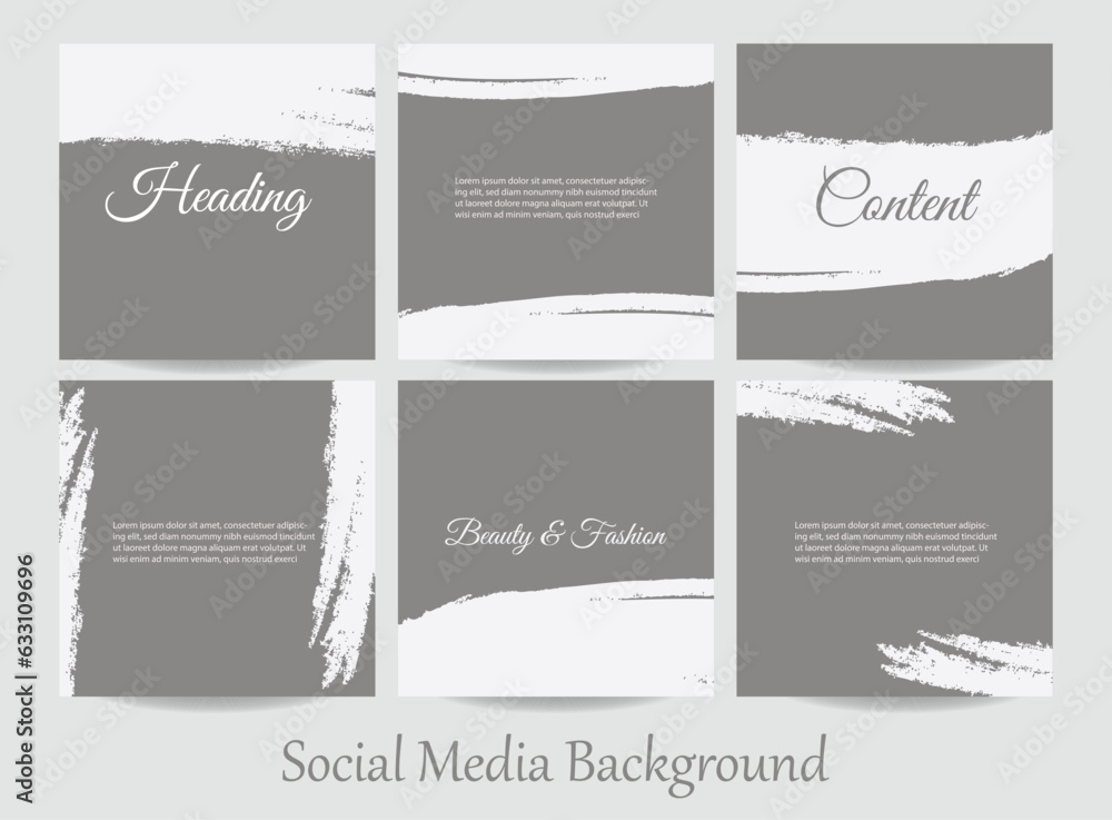 Minimal abstract social media story post feed template. Ripped torn ...