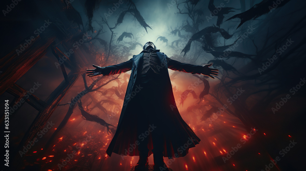 Dracula, Vampire, Creature of the Night, Cursed Stock Illustration ...