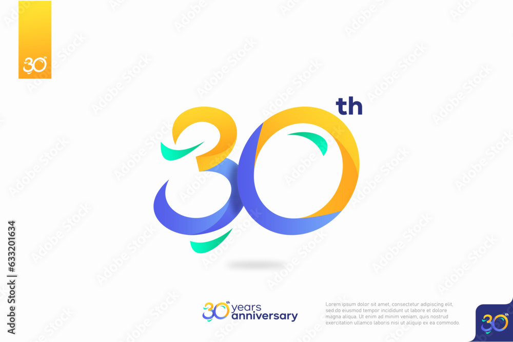 Number 30 logo icon design, 30th birthday logo number, anniversary 30 ...