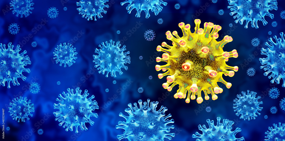 Illustration Stock Covid-19; virus; viral; Sars-CoV-2; mutation ...