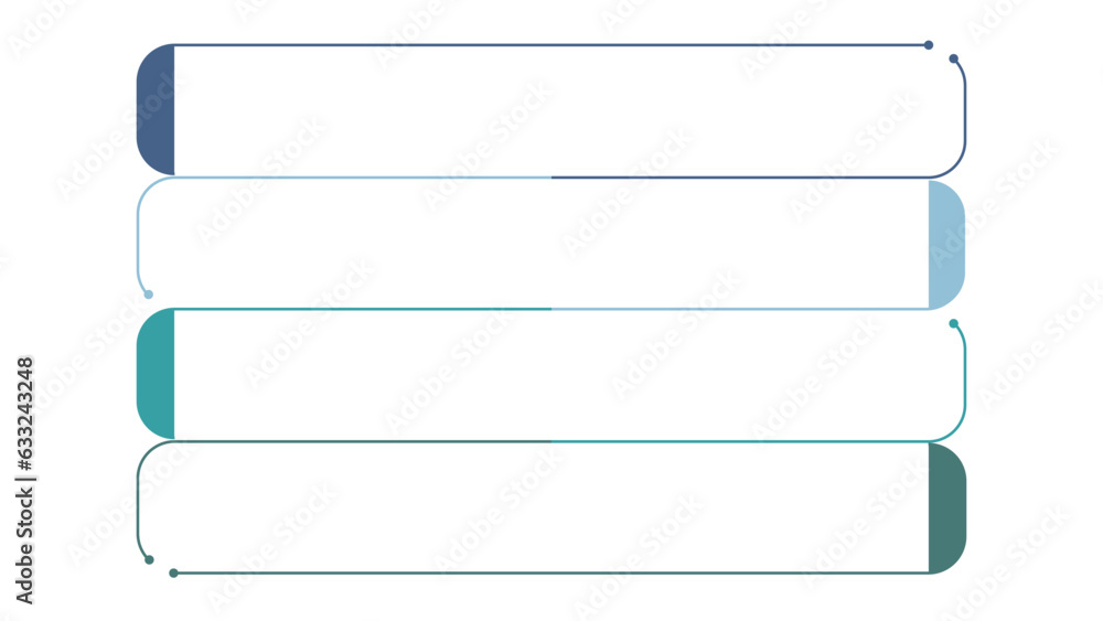 Blank company process chart infographic template as vector with 4 ...