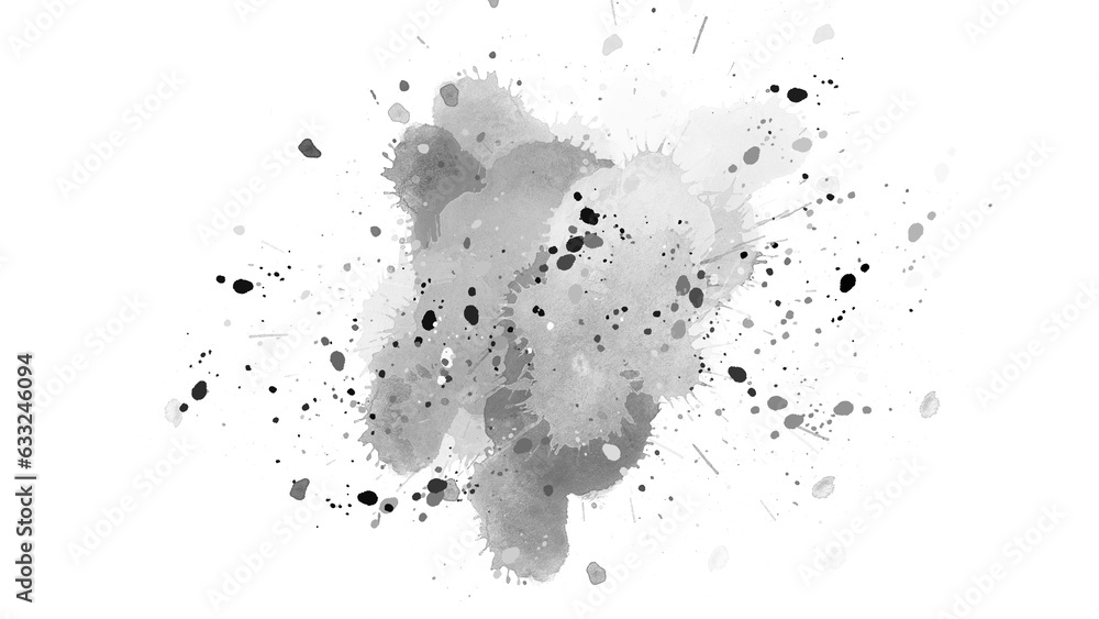 Watercolor paint brush stroke. ink splash transition. Abstract inkblot ...