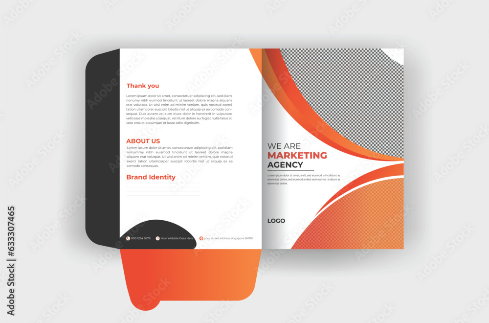 Business presentation folder template For Corporate Office, files ...