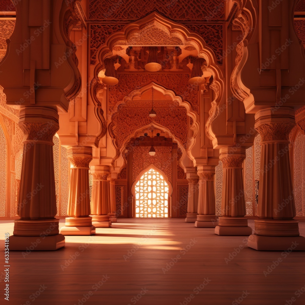 The sun's rays dance around the majestic architecture of the ancient ...