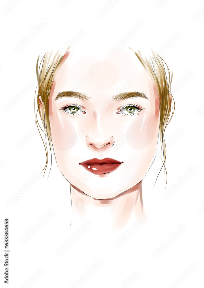 Makeup chart Style Guide. Various face look types schemes template ...