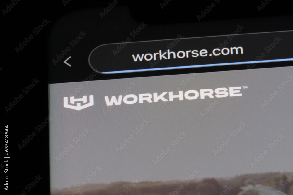 Shanghai,China-August 9th 2023: Workhorse Group brand logo on official ...
