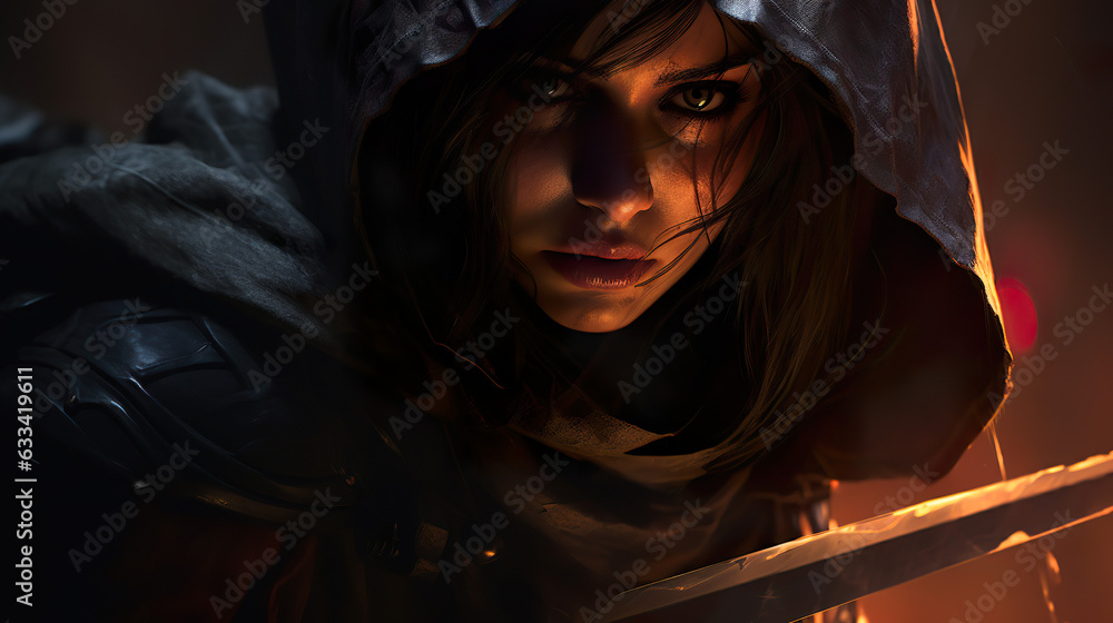 DnD Battlemap Agile Rogue with Dual Daggers blending into shadows ...