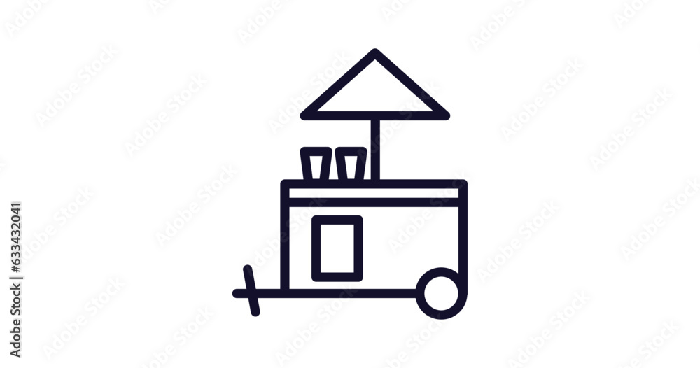 snack booth icon. Thin line snack booth icon from food collection ...