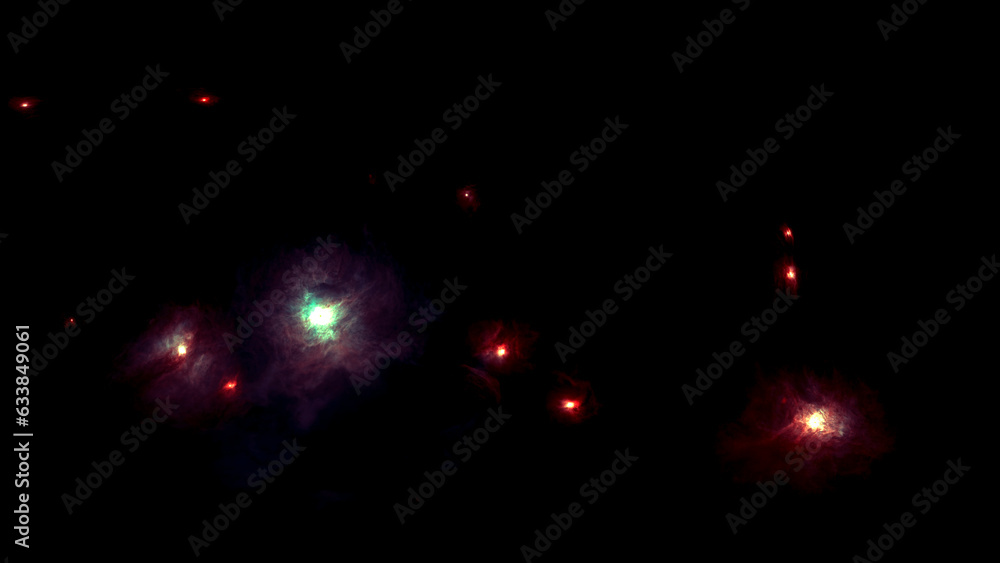 360 space nebula with stars, sky dome, environment map. HDRI spherical ...