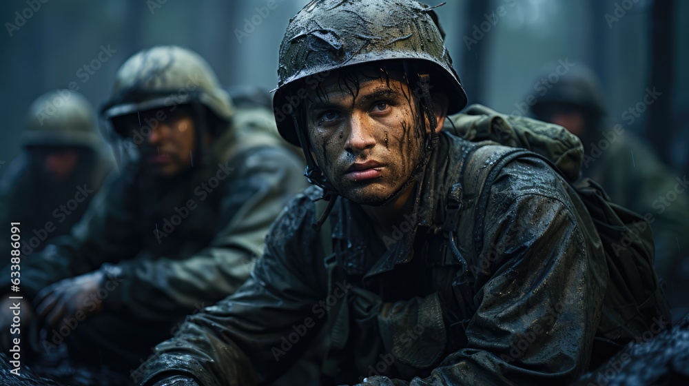 The Face of Courage: A Gritty Portrait of a Soldier During World War II ...