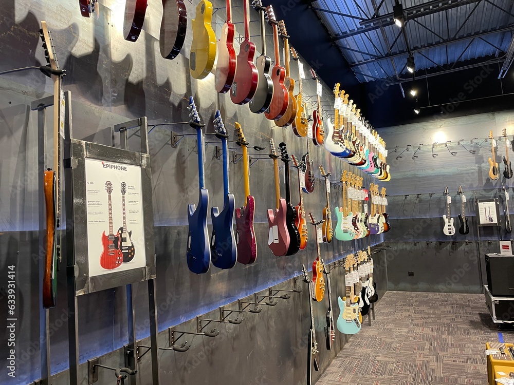 Guitar Center retail store interior Stock Photo | Adobe Stock