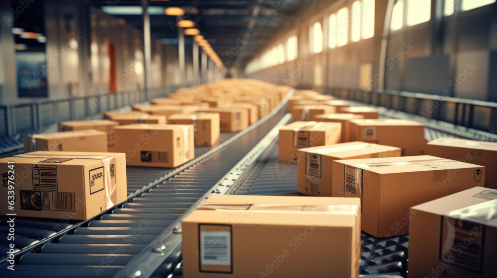 Automated Retail Warehouse AGV Robots with Infographics Delivering ...