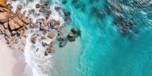 Rocks And Surf From Above Free Stock Photo - Public Domain Pictures