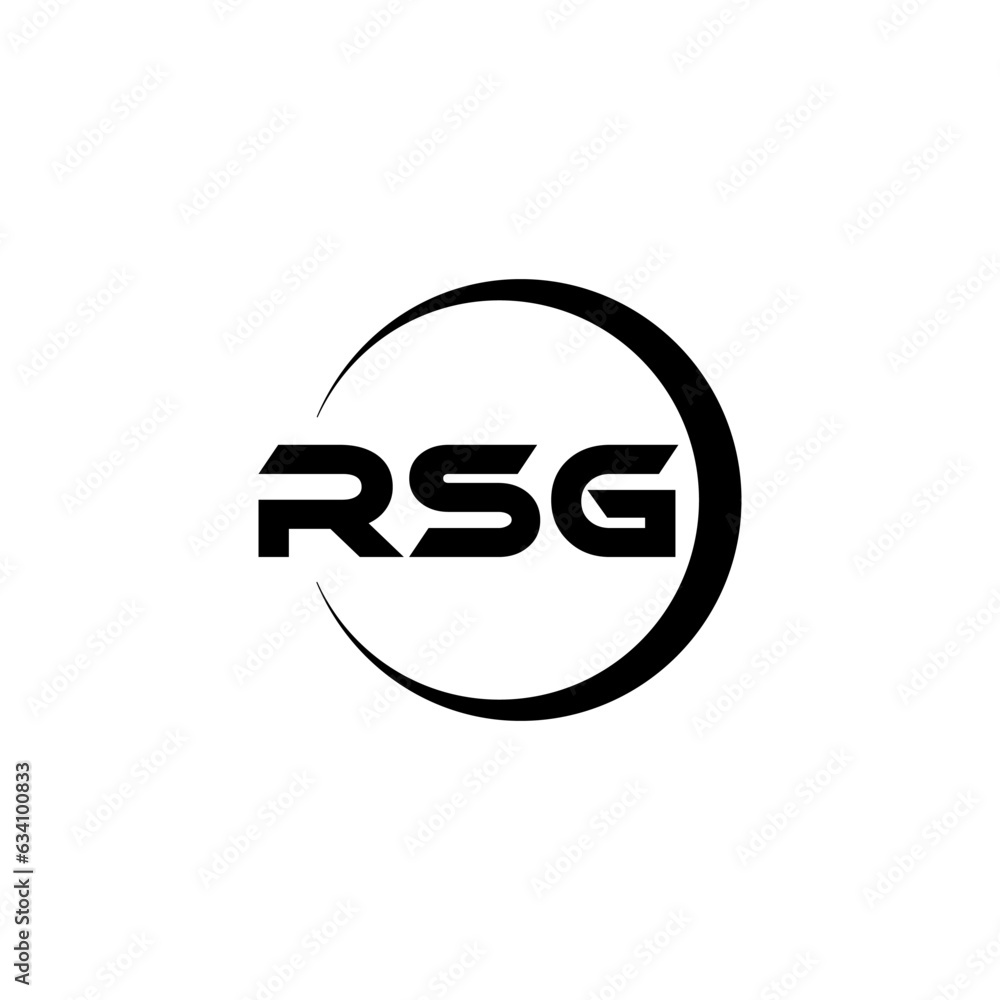 RSG letter logo design with white background in illustrator, cube logo ...