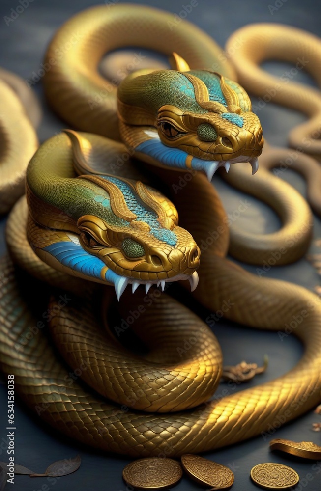 Naga - A serpent-like creature that is often depicted with the head of ...