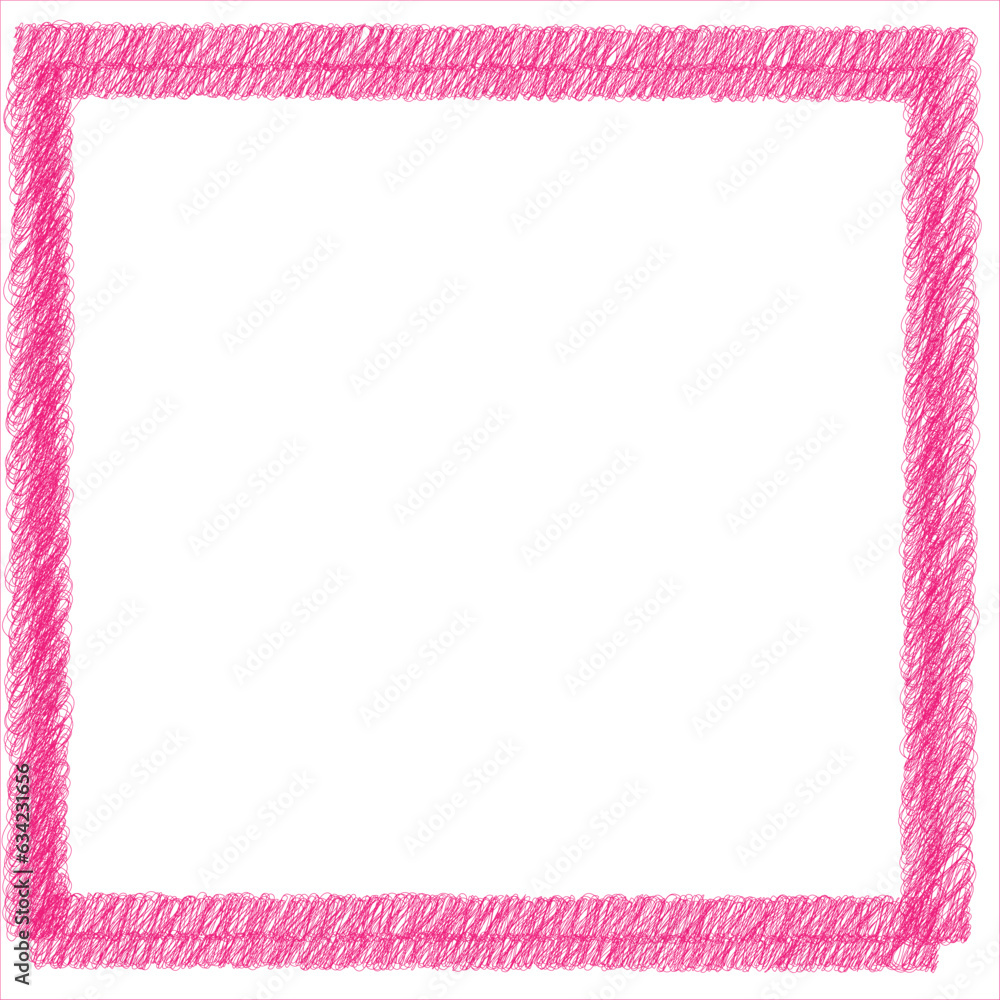sketch art pink border frame vector Stock Vector | Adobe Stock