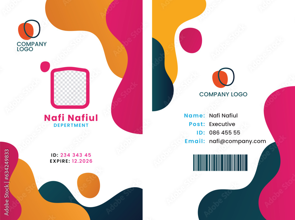 Modern and Minimalist Id Card Template | Creative Id Card Design For ...