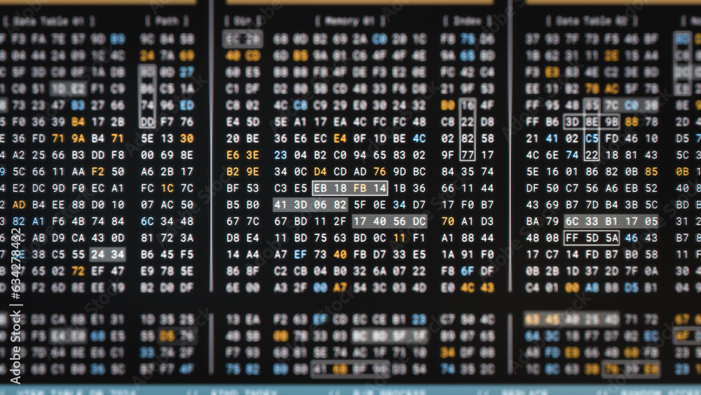Computer memory code encryption technology for high security. Big Data Analysis process in low ...