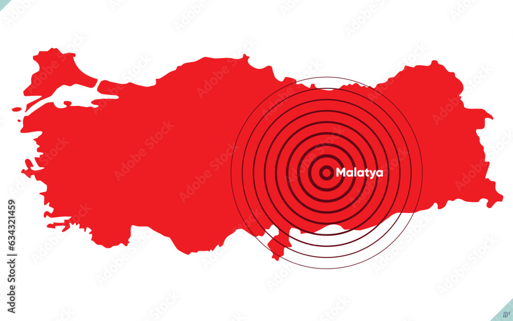 Türkiye earthquake. Malatya earthquake Central fault line. Centerline ...