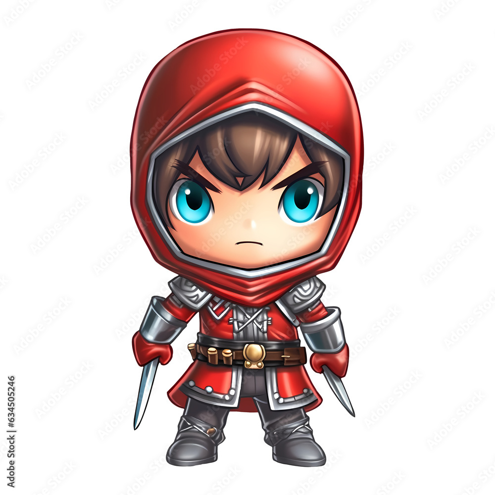 Cute Prince Ninja Clipart Illustration Stock Illustration | Adobe Stock