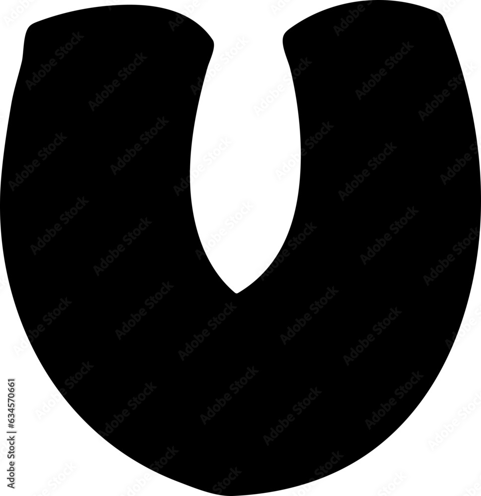 U capital alphabet solid letter display font. Stock Vector | Adobe Stock