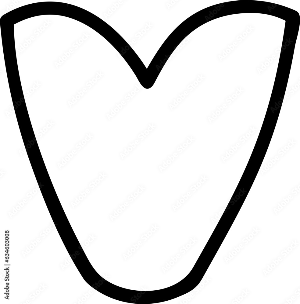 v lowercase alphabet line letter display font. Stock Vector | Adobe Stock
