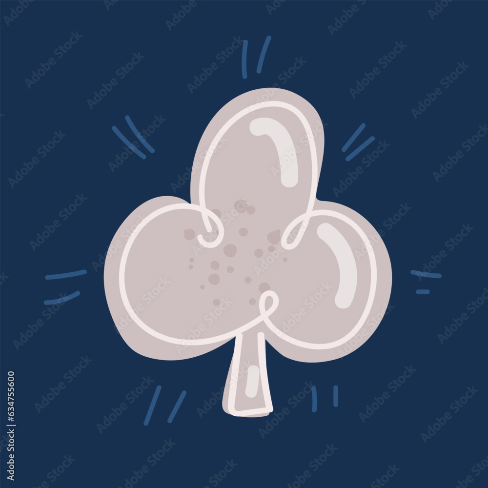 Cartoon vector illustration of Clubs suit cards. Stock Vector | Adobe Stock
