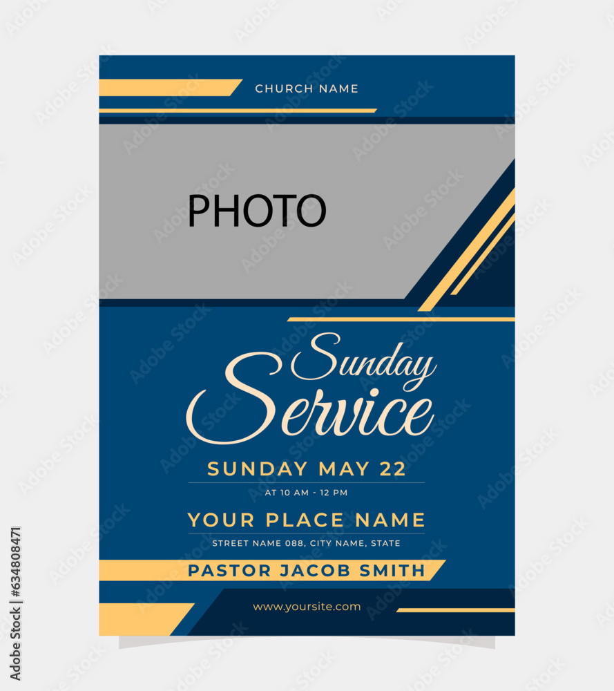 Vetor Christian religious event invitation church flyer design ...