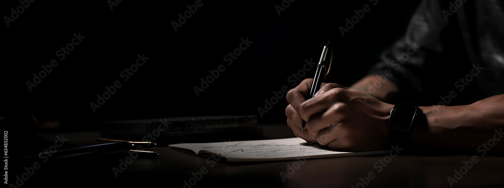 Signing a document, signing a contract, writing a will, signature - on ...