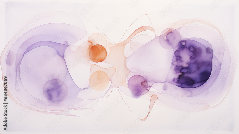 Abstract water color creative female fertility art painting with subtle ...