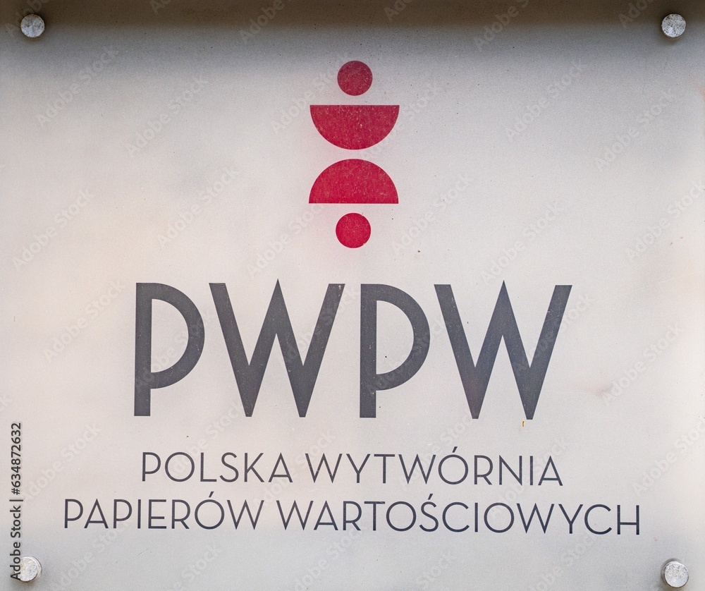 Warszawa, Mazowsze, Polska, 06 sierpień 2023, PWPW Polska Wytwórnia ...