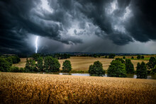 Storm Clouds Over Country Field Free Stock Photo - Public Domain Pictures