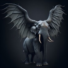 Fantasy Elephant With Wings Art Free Stock Photo - Public Domain Pictures