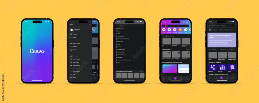 Canva mockup. Canva mockup social media post. Social network interface ...