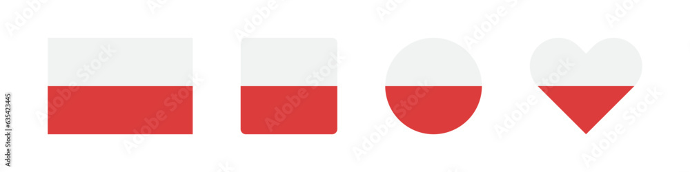 Poland icon. Polish flag signs. National badge symbol. Europe country ...