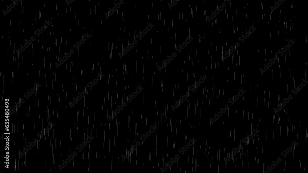 Cinematic Realistic rainfall animation overlay background in alpha luma ...