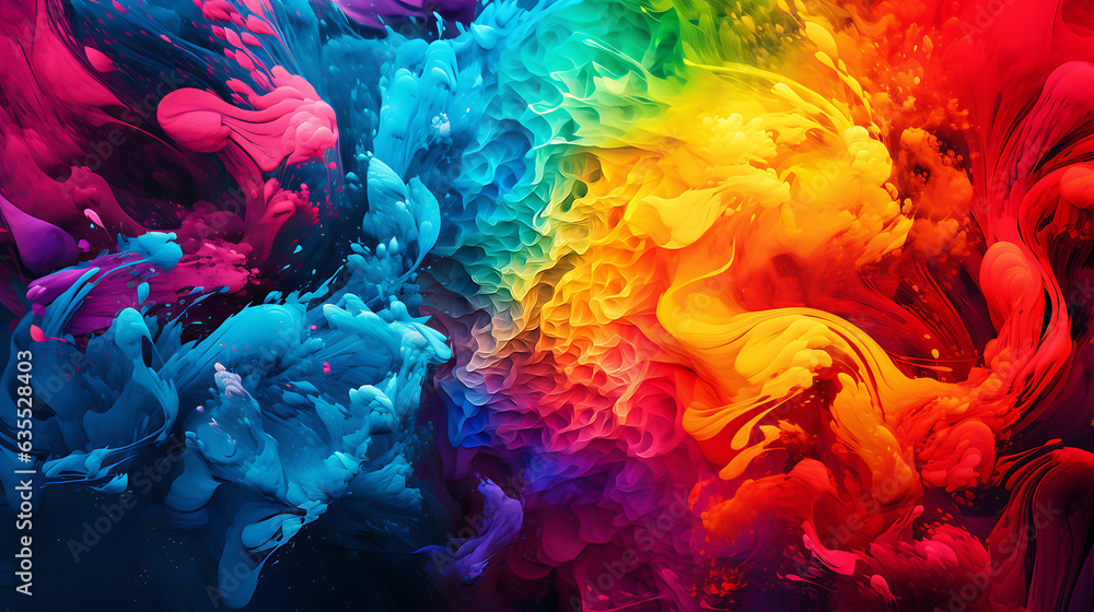 Vibrant Abstract Design with Pride Flag Colors in Mesmerizing Patterns ...