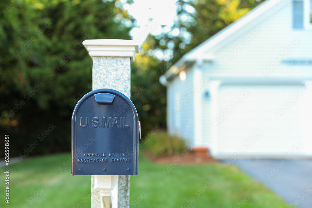 Stock-Foto „mailbox stands as a portal of connection, bridging ...