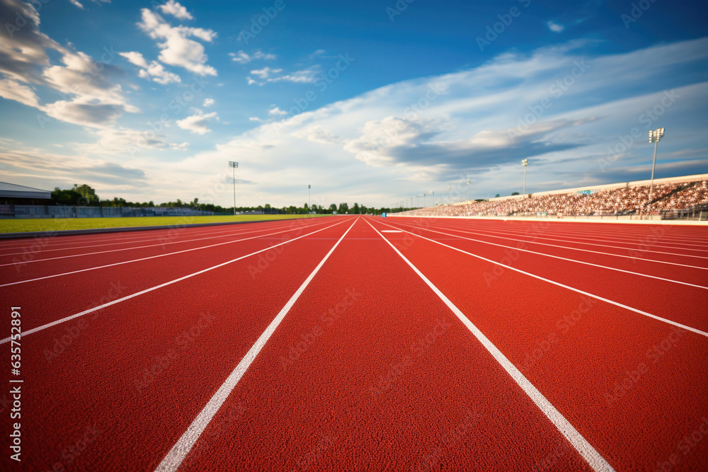 Sports field. Racetrack. Stock Photo | Adobe Stock
