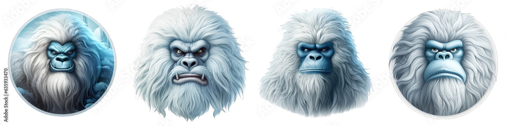 Yeti clipart collection, vector, icons isolated on transparent ...