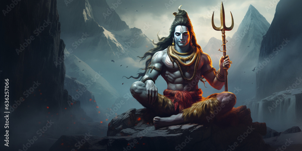 Spiritual Portrait of Lord Shiva, Powerful Lord Shiva Deity Image ...