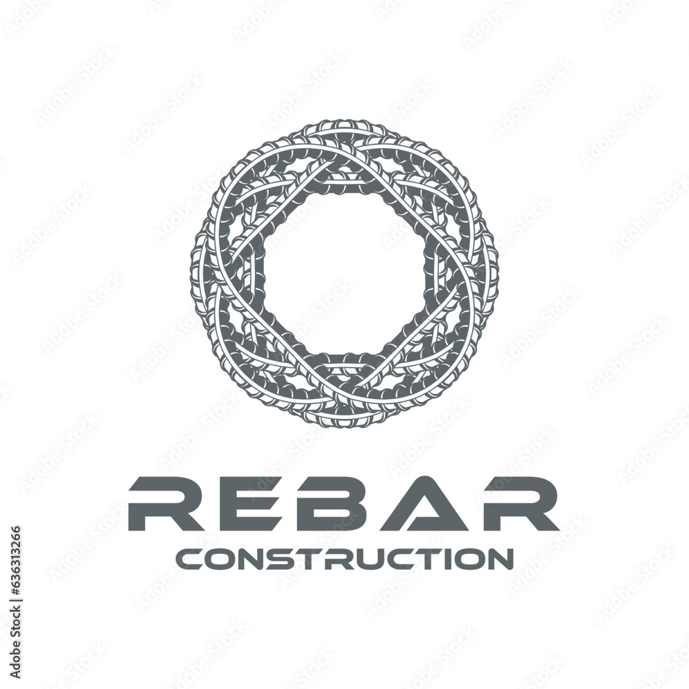 rebar building construction logo design Stock Vector | Adobe Stock