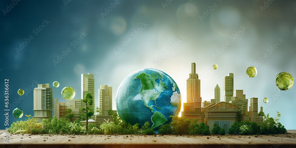 Generative AI of Global communication network with Environment blurred ...