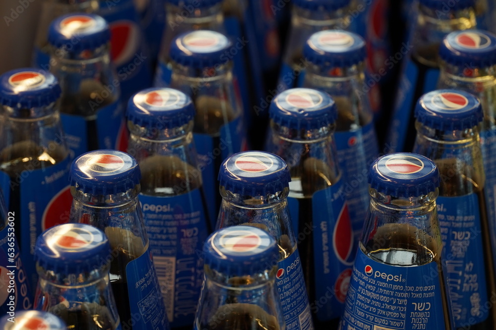 Tel-Aviv, Israel. Apr 2023. Pepsi glass bottles 0.25ml, Pepsi ...