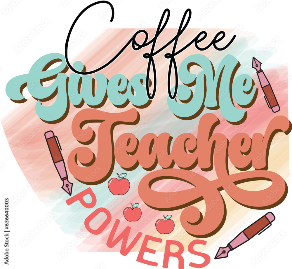 Teacher Sublimation Print Ready Colorful Graphics. Back to School ...