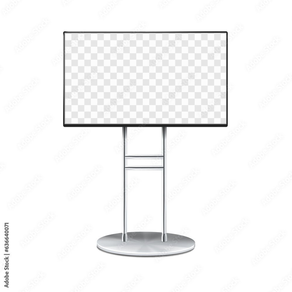 Digital video banner with transparent screen vector mock-up ...